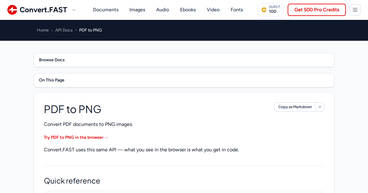 PDF to PNG | Convert.Fast API