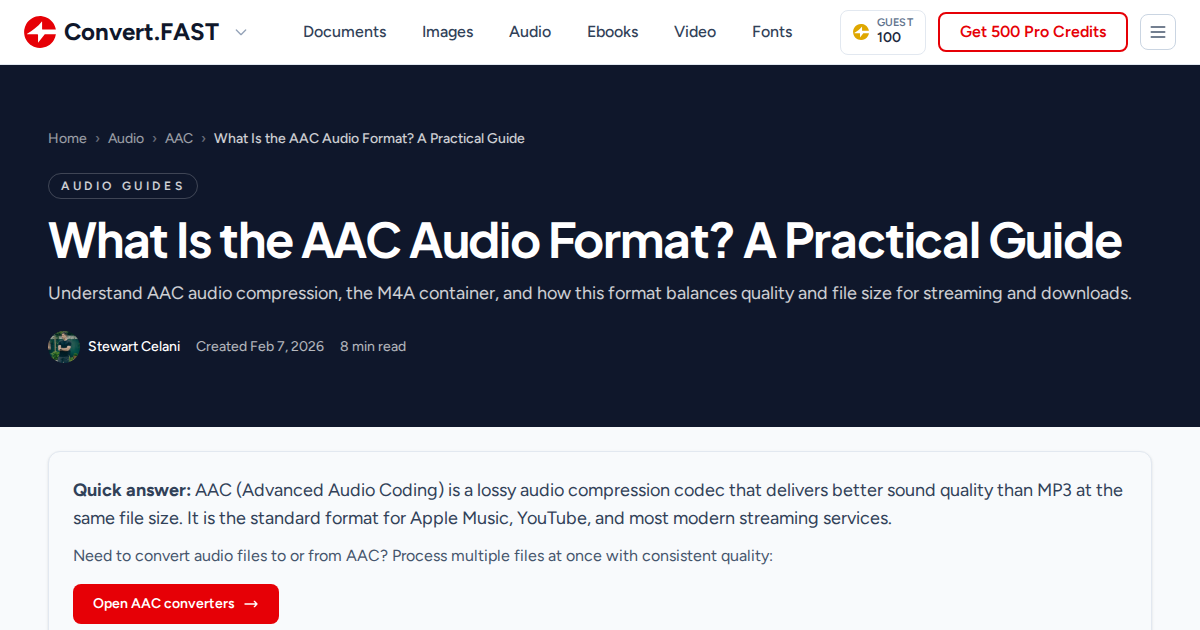 What Is the AAC Audio Format? A Practical Guide