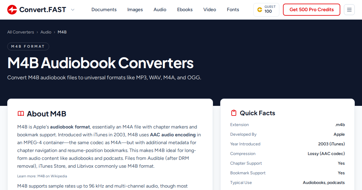 M4B Audiobook Converters