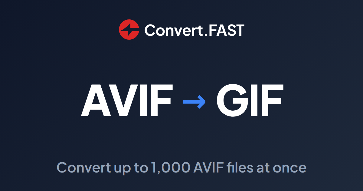 Batch Convert AVIF to GIF – Preserve Animations | Convert.FAST