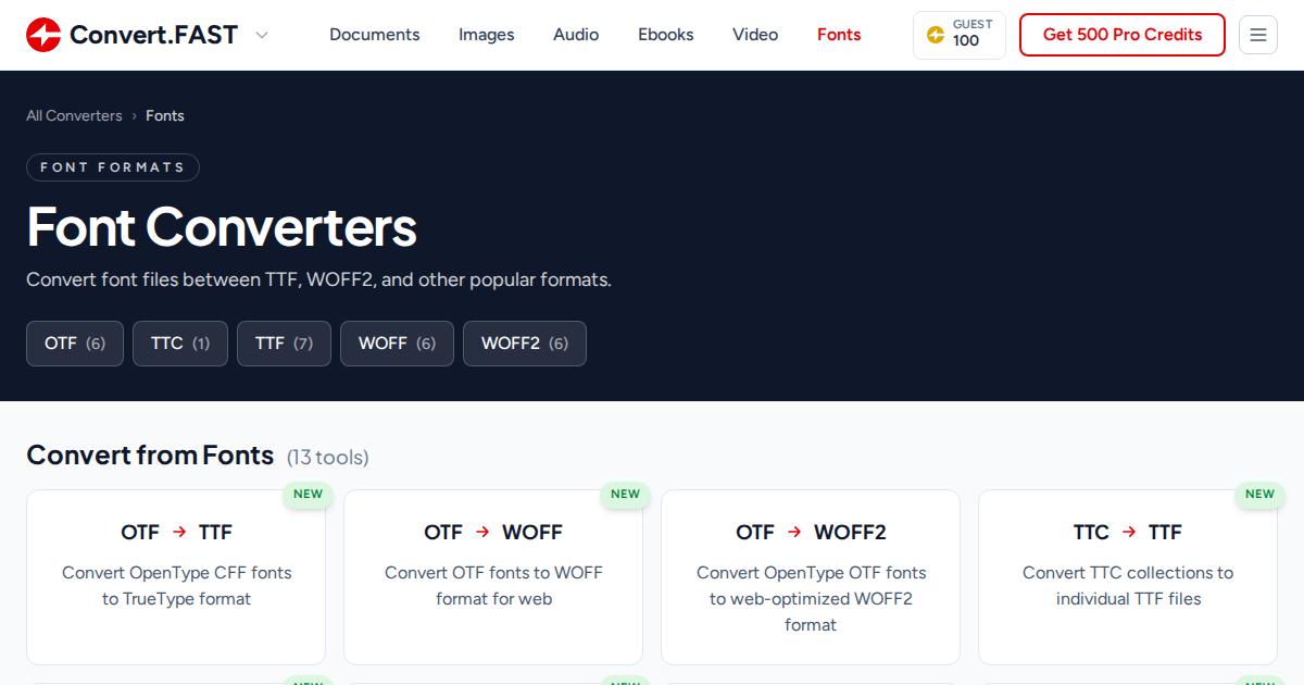 Convert Fonts Online Free - TTF, OTF, WOFF & WOFF2