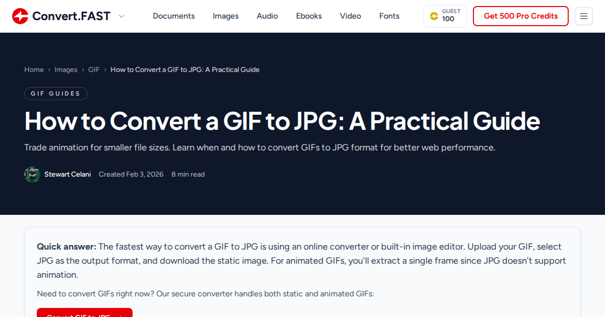 How to Convert a GIF to JPG: A Practical Guide