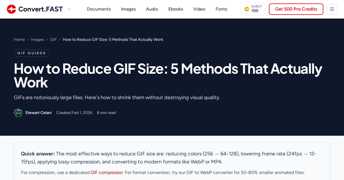 How to Reduce GIF Size: 5 Methods That Actually Work