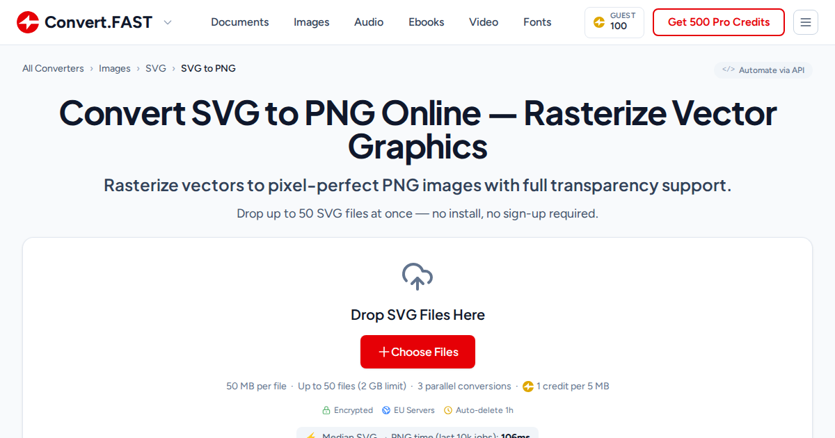 Convert SVG to PNG Instantly - Batch 50 Files Free