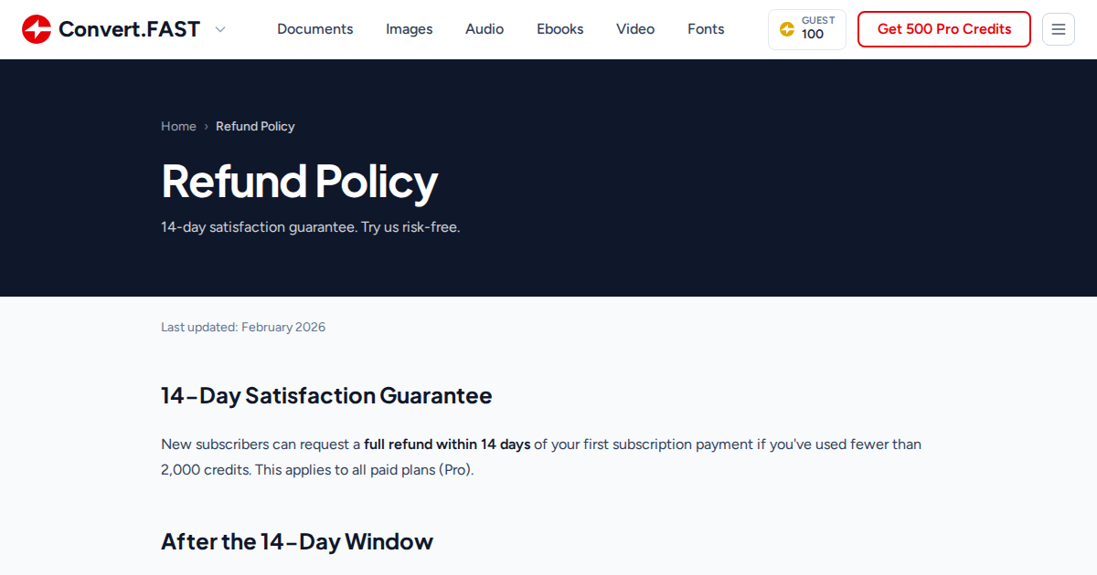 Refund Policy