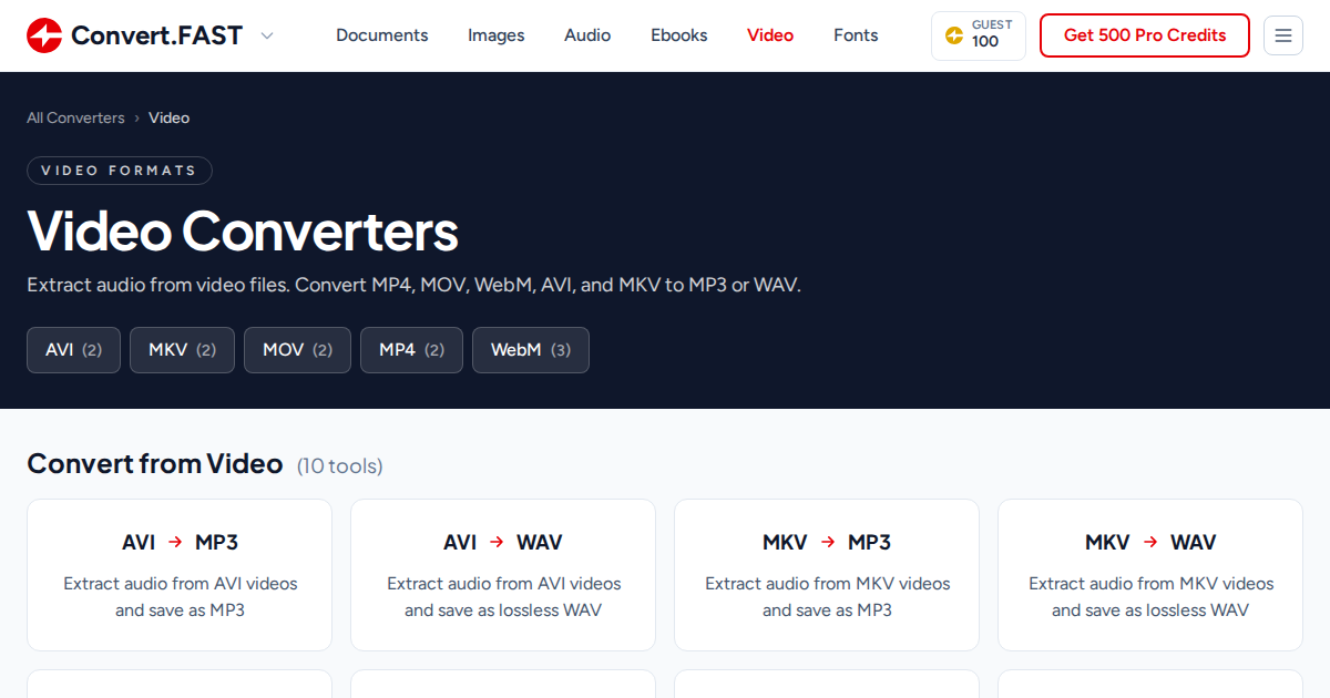Convert Video Files Online Free - MP4, AVI, MOV & More